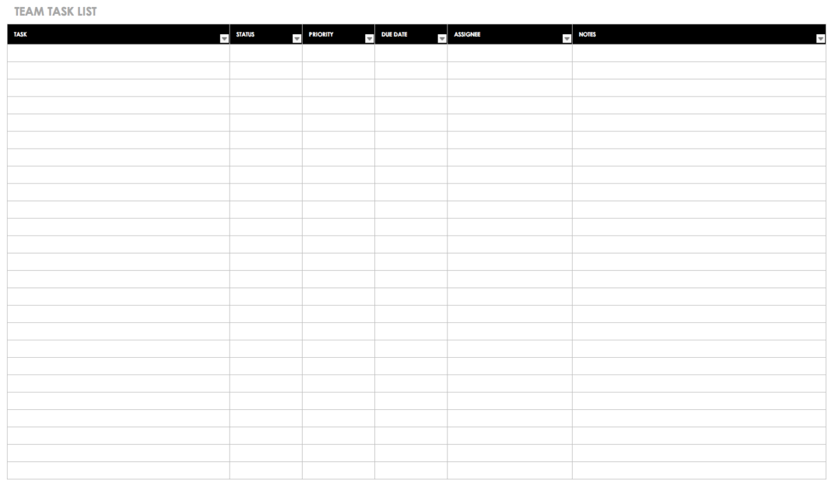 Daily Task List Template Word Sample Design Templates