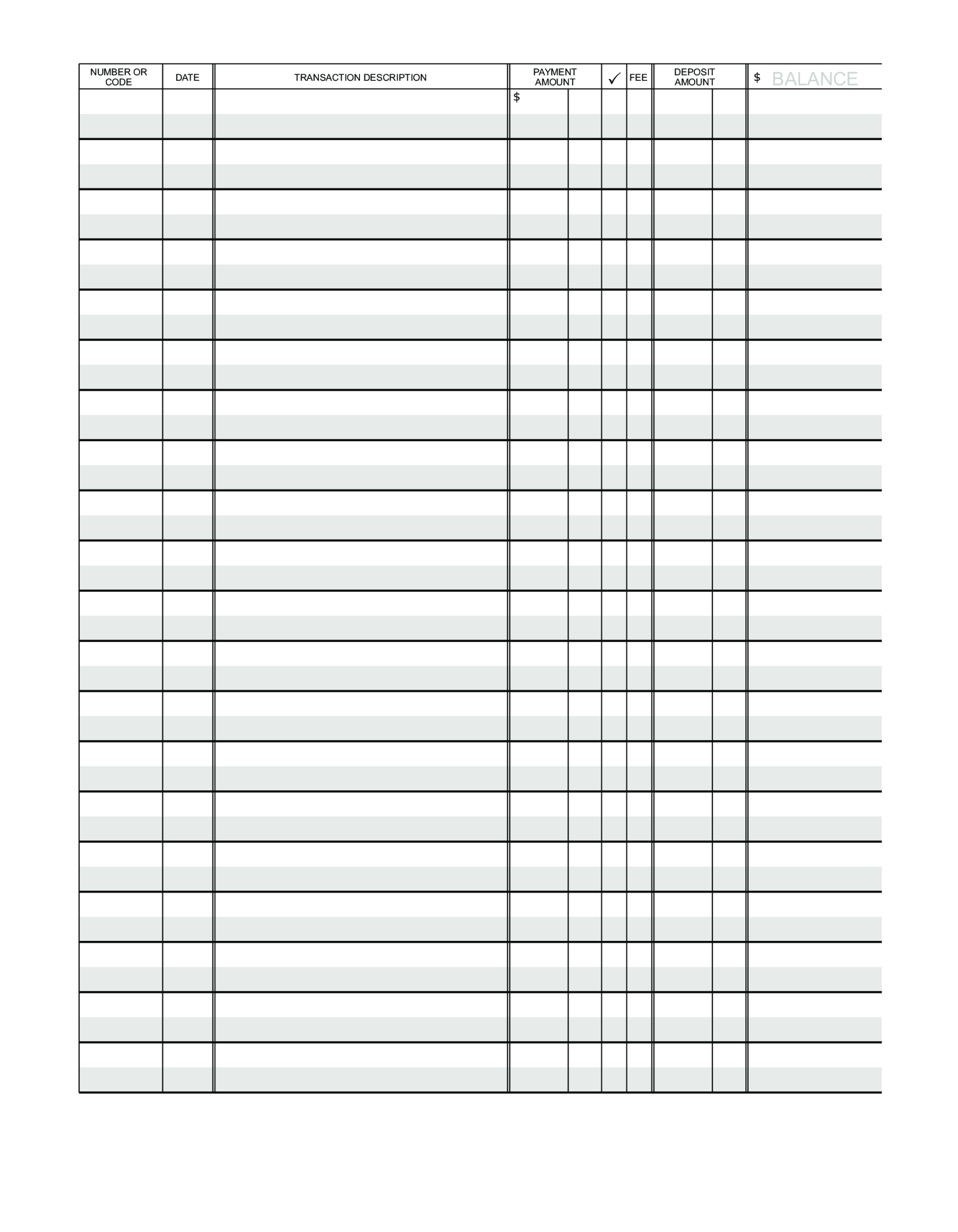 Blank Ledger Template Sample Design Templates