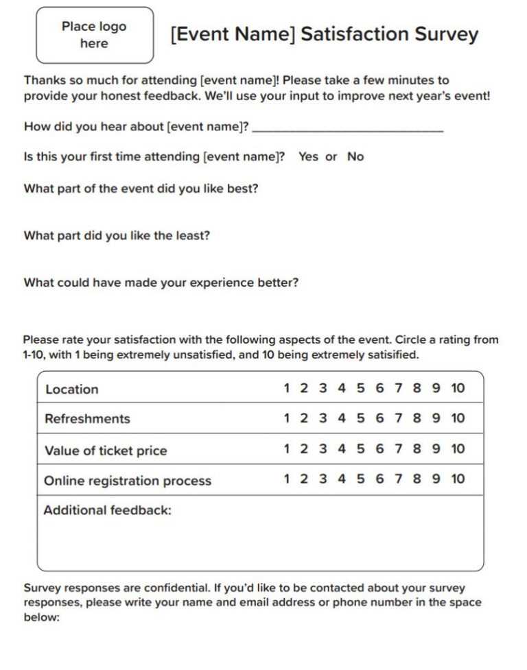 Event Survey Template Word Sample Design Templates